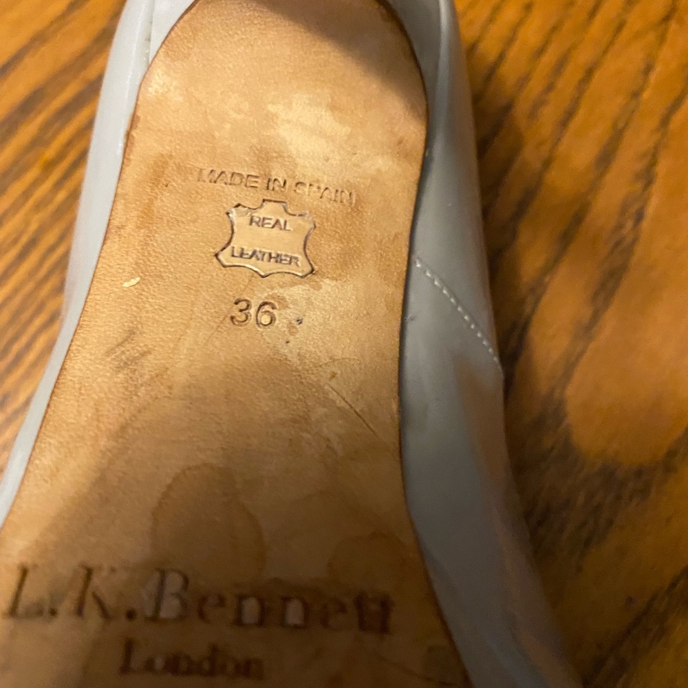 Lk Bennett Grey Patton Leather Made In Italy Size Euc… - Gem